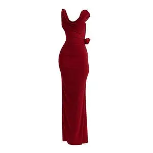 MAISON DE GALA Adele Draped Maxi Dress