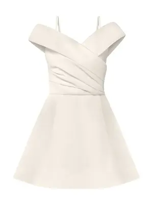 TIA DORRAINE Off-the-shoulder Flared Mini Dress