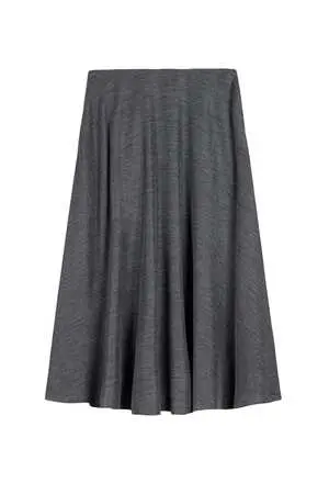 NOCTURNE Flowing Midi Skirt - Grey