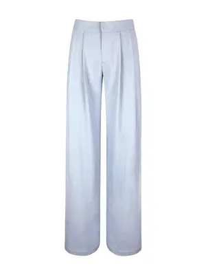 MISS CIRCLE NEW YORK Reva Sky Pinstripe Single Pleat Pants