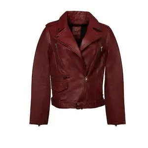 ZASTASTUDIO Ale Biker Leather Jacket - Red
