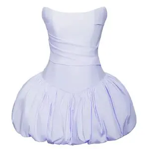MISS CIRCLE NEW YORK Oletta Corset Strapless Mini Dress - Blue