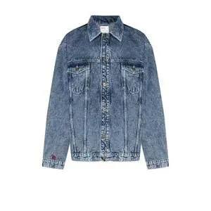 PCFG Free Heaven Washed Effect Denim Jacket - Blue