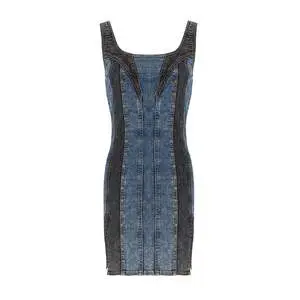 PCFG Free Heaven Two Tone Denim Dress - Blue