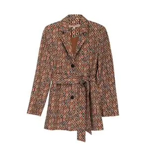 Dolores Promesas Manuela Geometric Print Blazer
