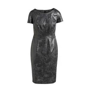 CONQUISTA Leather Effect Fitted Dress