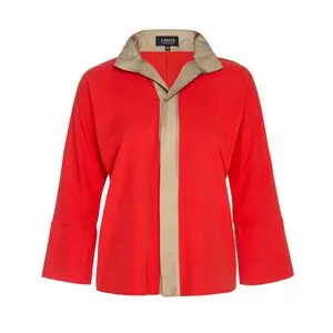 LAHIVE Jewell Brushed Silk Blouse - Red