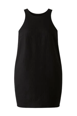 CONQUISTA Sleeveless Linen Sack Dress - Black