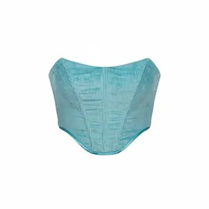 THE COOLGIRL NYC The Kiana Top In Corduroy - Blue