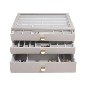 STACKERS Neutrals Taupe Supersize Jewelry Box With Drawers