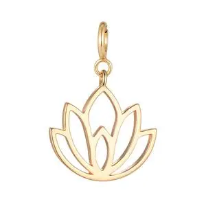 LARISA BEAUMONT 14k Solid Lotus Flower Pendant - Gold