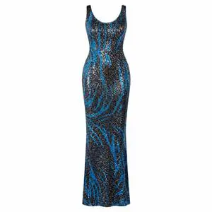 CHIARELLA Leona Sequin Dress - Black/blue