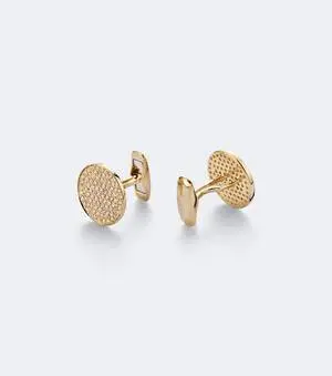 SYDNEY EVAN Disc 14kt Cufflinks With Diamonds