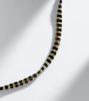 David Yurman Spiritual Beads 18kt Yellow And Onyx Bracelet