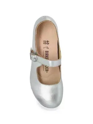 BIRKENSTOCK Santa Clarita Buckle-fastening Ballet Flats - Silver