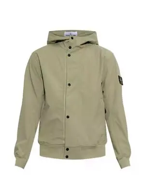 Stone Island Logo-patch Hooded Jacket - Green