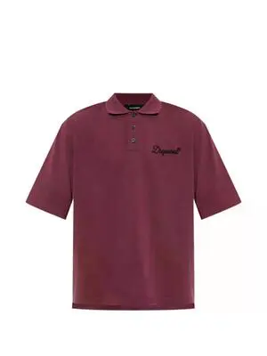 Dsquared2 Polo With Embroidered Logo - Red