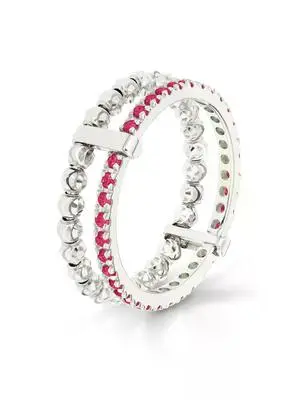 OFFICINA BERNARDI 18kt White Gold Moon Eden Ruby Ring