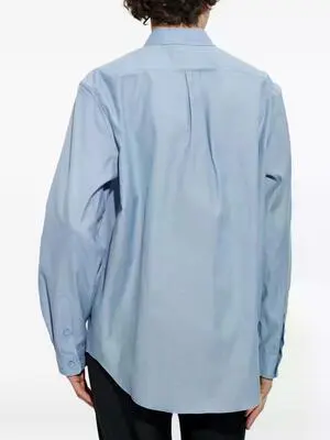 Balmain Logo-embroidered Cotton-blend Shirt
