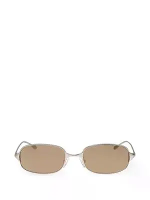 Alexander McQueen Rectangle-frame Sunglasses - Silver