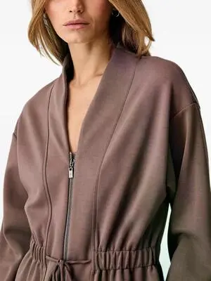 Joseph Ribkoff Drawstring-waist Zip-up Mini Dress