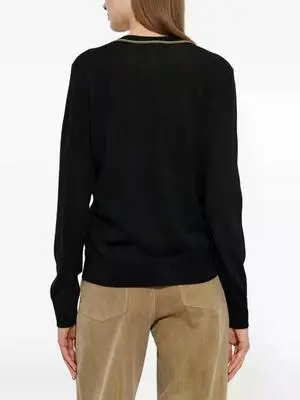 Paul Smith Crew Neck Sweater With Artist Stripe Trim