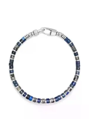 NIALAYA JEWELRY Beaded Logo-engraved Bracelets - Silver