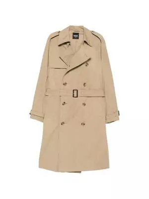 BOSS Double-breasted Trench Coat - Neutrals