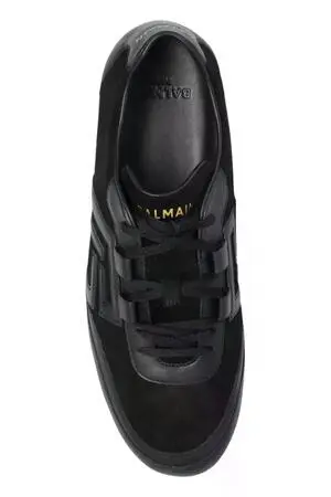 Balmain Logo-patch Leather Sneakers