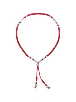 NIALAYA JEWELRY Beaded Drawstring Bracelets - Red