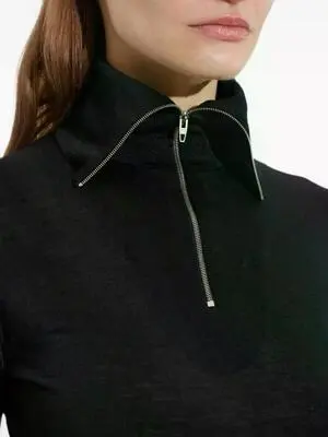 JIL SANDER Quarter-zip Turtleneck Top