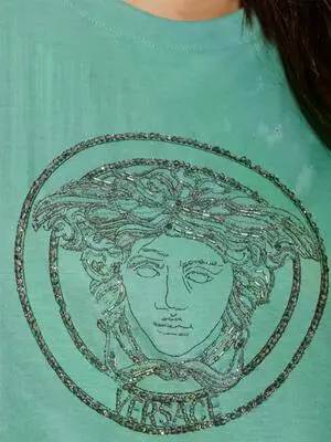 Versace Crystal-embellished Medusa T-shirt