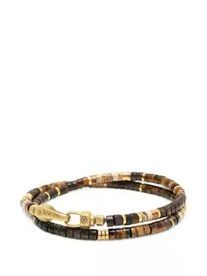 NIALAYA JEWELRY Beaded Double-wrap Bracelets - Gold