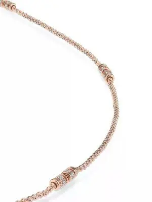 OFFICINA BERNARDI 18k Rose Gold Moon Sphere Necklace With Diamonds And Rubies