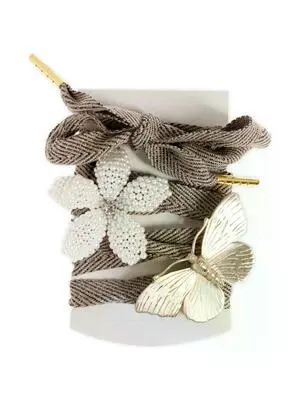 GOLDEN GOOSE Herringbone Shoelaces - Brown