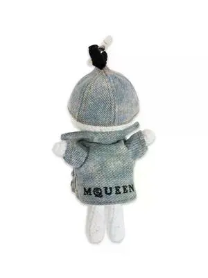 Alexander McQueen Crochet Skeleton Bag Charm - White