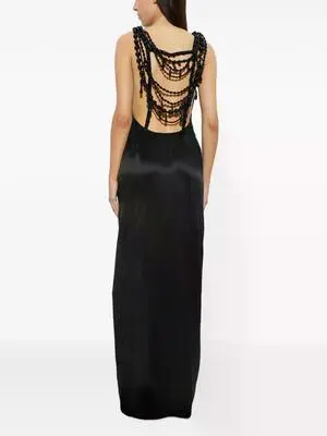 Balmain Bead-embellished Silk Maxi Dress