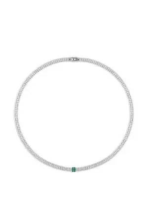 OFFICINA BERNARDI Enigma Emerald Necklace - Silver