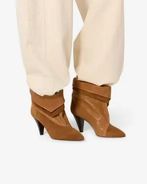Isabel Marant Étoile Lyone" Suede And Leather Boots - Cognac