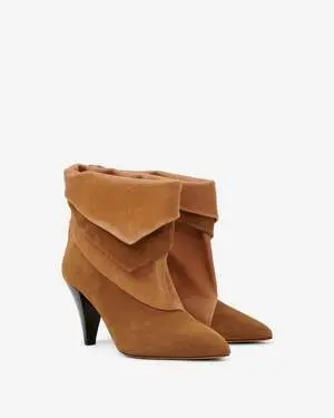 Isabel Marant Étoile Lyone" Suede And Leather Boots - Cognac