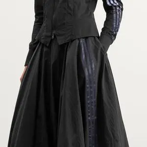 Y3 Balloon Midi Skirt With 3 Stripes Detail
