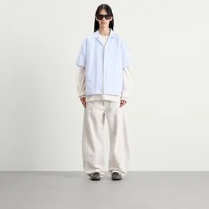 END. Fast Shirt With Camp Collar And Embroidered Detail