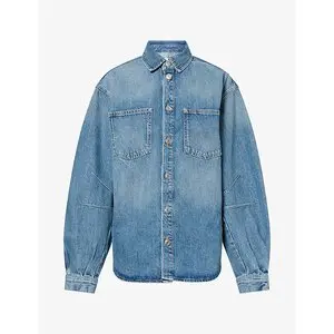 SAMSOE SAMSOE Saharp Oversized-fit Denim Shirt - Blue
