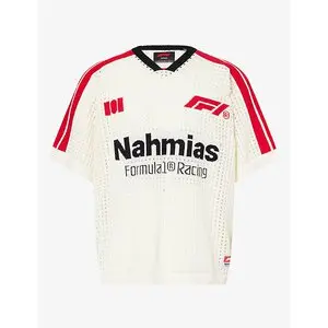 NAHMIAS Striped-sleeve Cotton-jersey Top - White