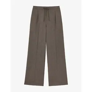 REISS Elowen Drawstring-waist Stretch-crepe Trousers