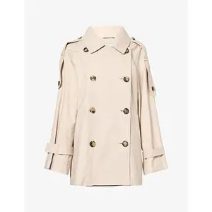 Max Mara Double-breasted Cotton-twill Trench Coat - Beige