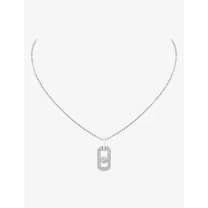 Messika So Move Pave 18ct Gold And Diamond Necklace - White