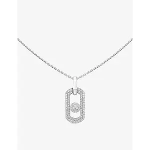 Messika So Move Pave 18ct Gold And Diamond Necklace - White