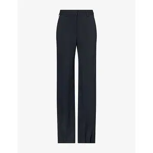 BLAZÉ MILANO Luna Lundy Flare-leg Woven-jacquard Trousers - Night