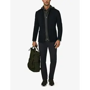 Boggi Milano Diagonal Regular-fit Stretch Wool-blend Blazer